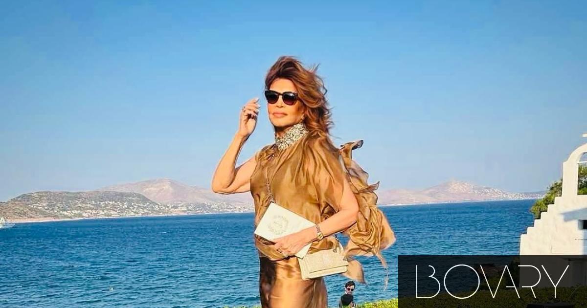 Η Μιμή Ντενίση με το ιδανικό look για καλεσμένη σε γάμο άνω των 60 -Η chic εμφάνιση | BOVARY